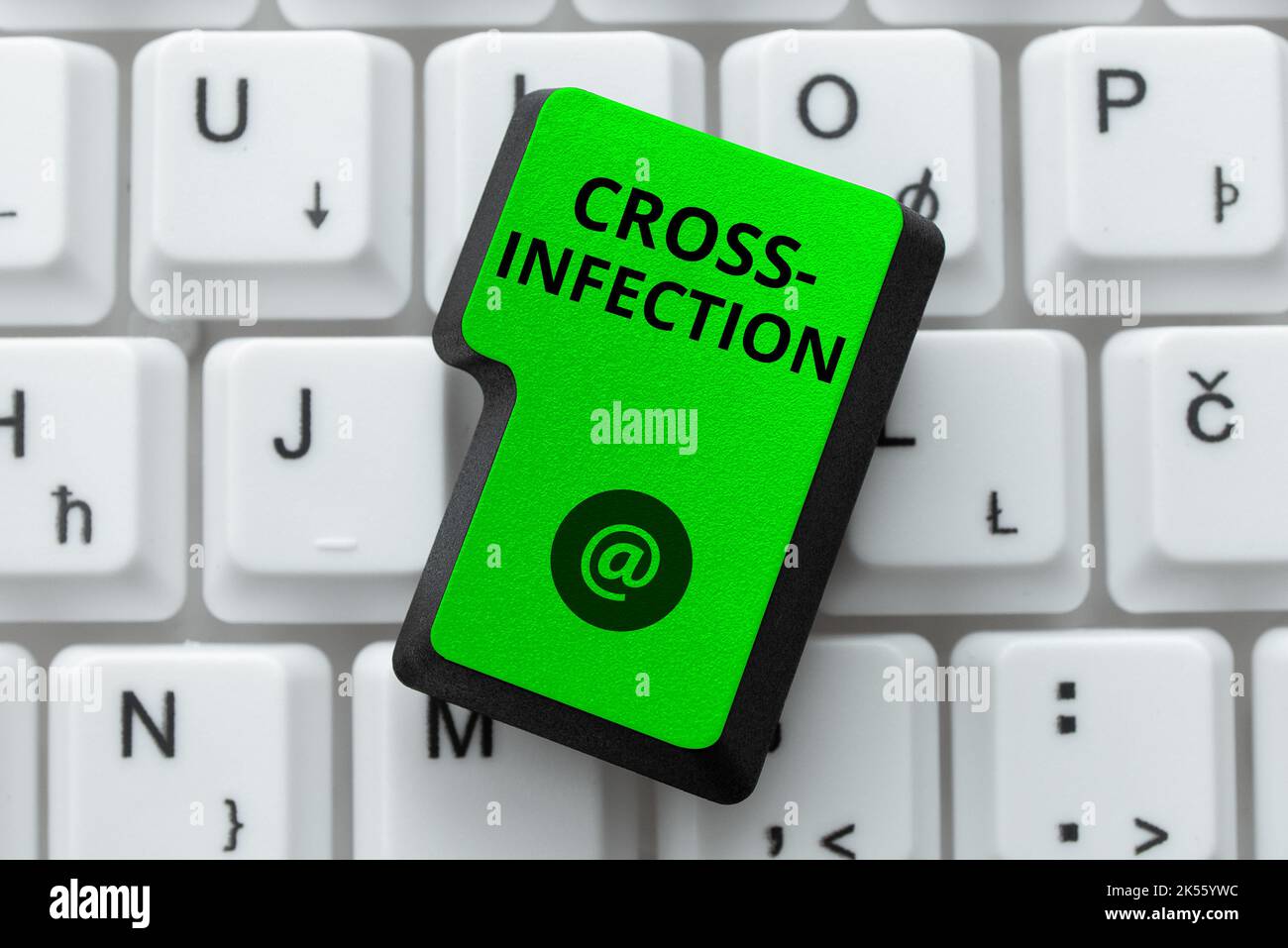 Conceptual display Cross Infection, Business showcase disease-causing ...