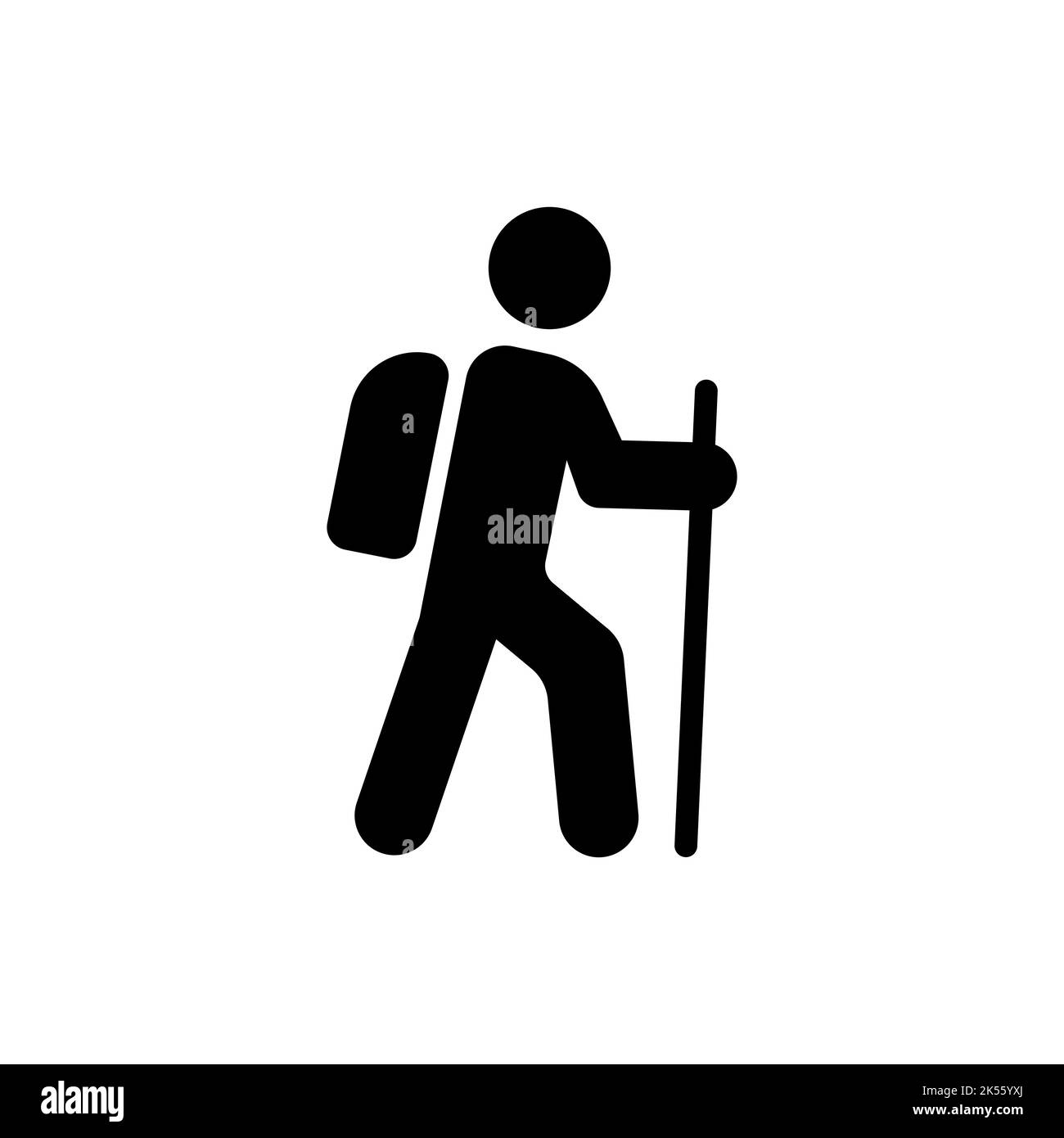 Concept backpacker walking hiking Stock Vector Images - Alamy