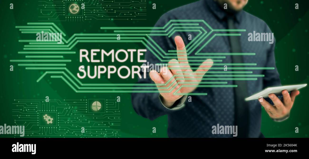 Inspiration showing sign Remote Support, Word Written on help end-users ... Inspiration showing sign Remote Support, Word Written on help end-users ...