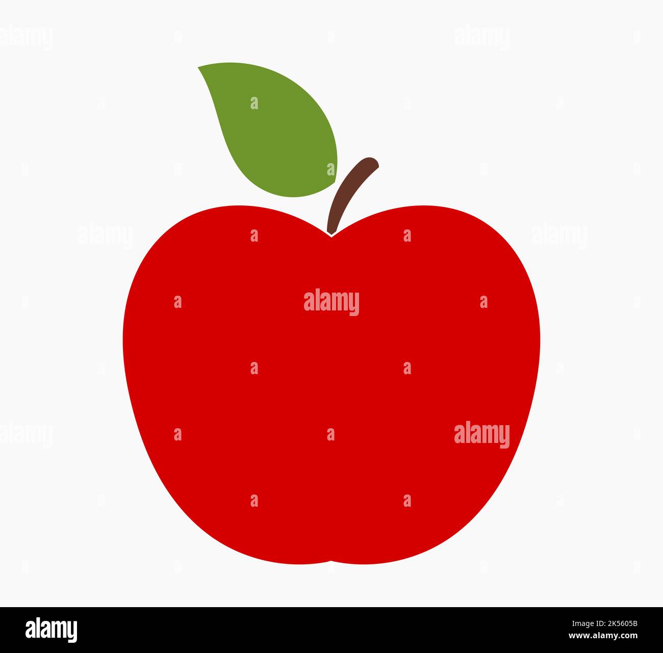 Red apple icon, flat design fruit symbol. Vector illustration Stock ...