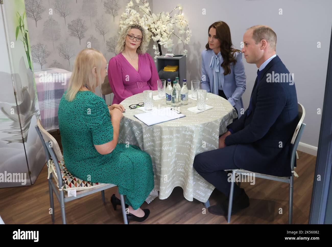 The Prince and Princess of Wales with (left to right) Martina McIlkenny ...