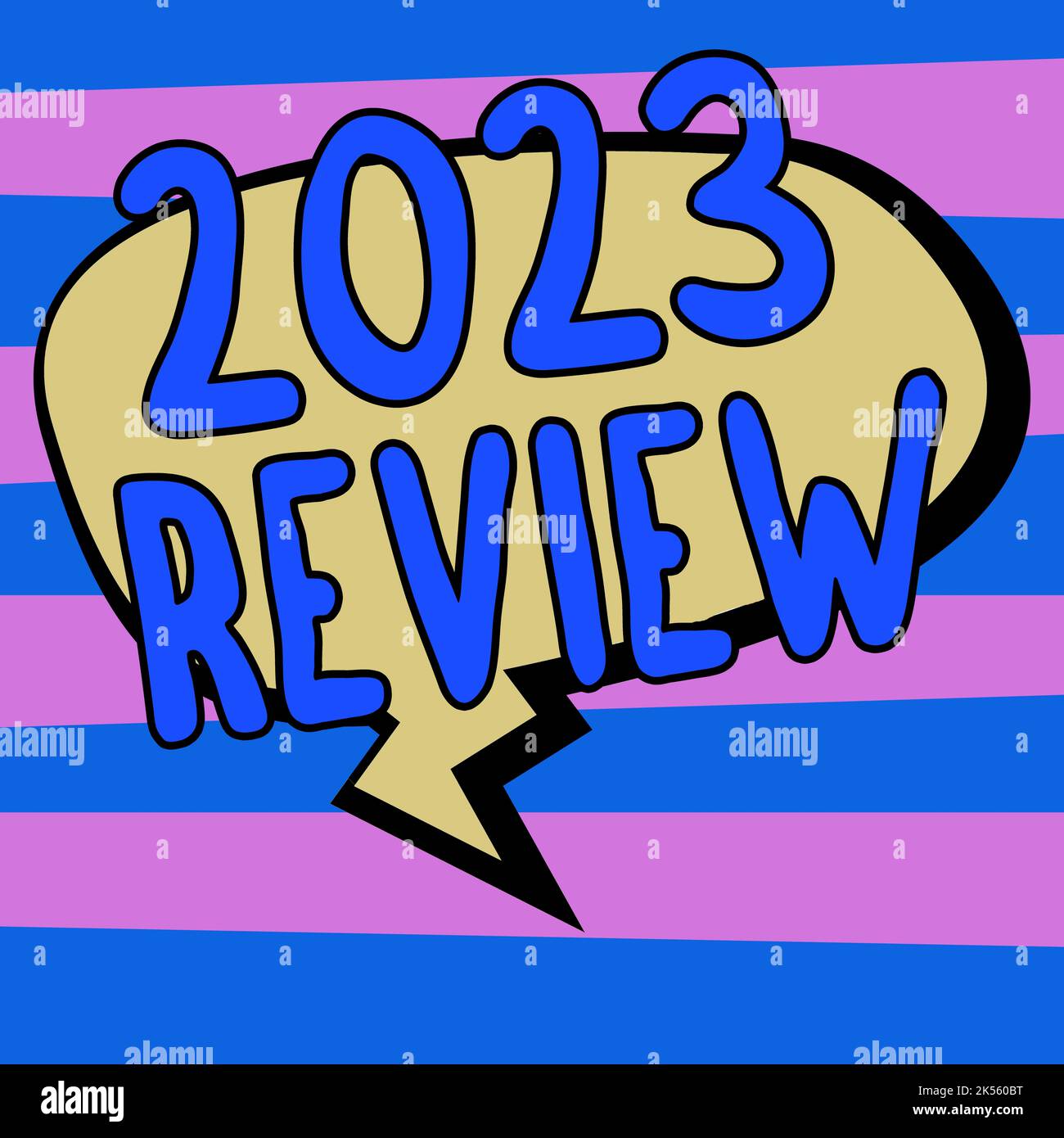 Handwriting text 2023 Review, Word for seeing important events or ...