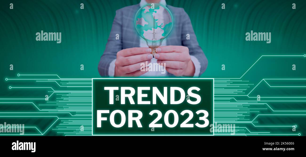 Writing displaying text Trends For 2023, Internet Concept list of ...