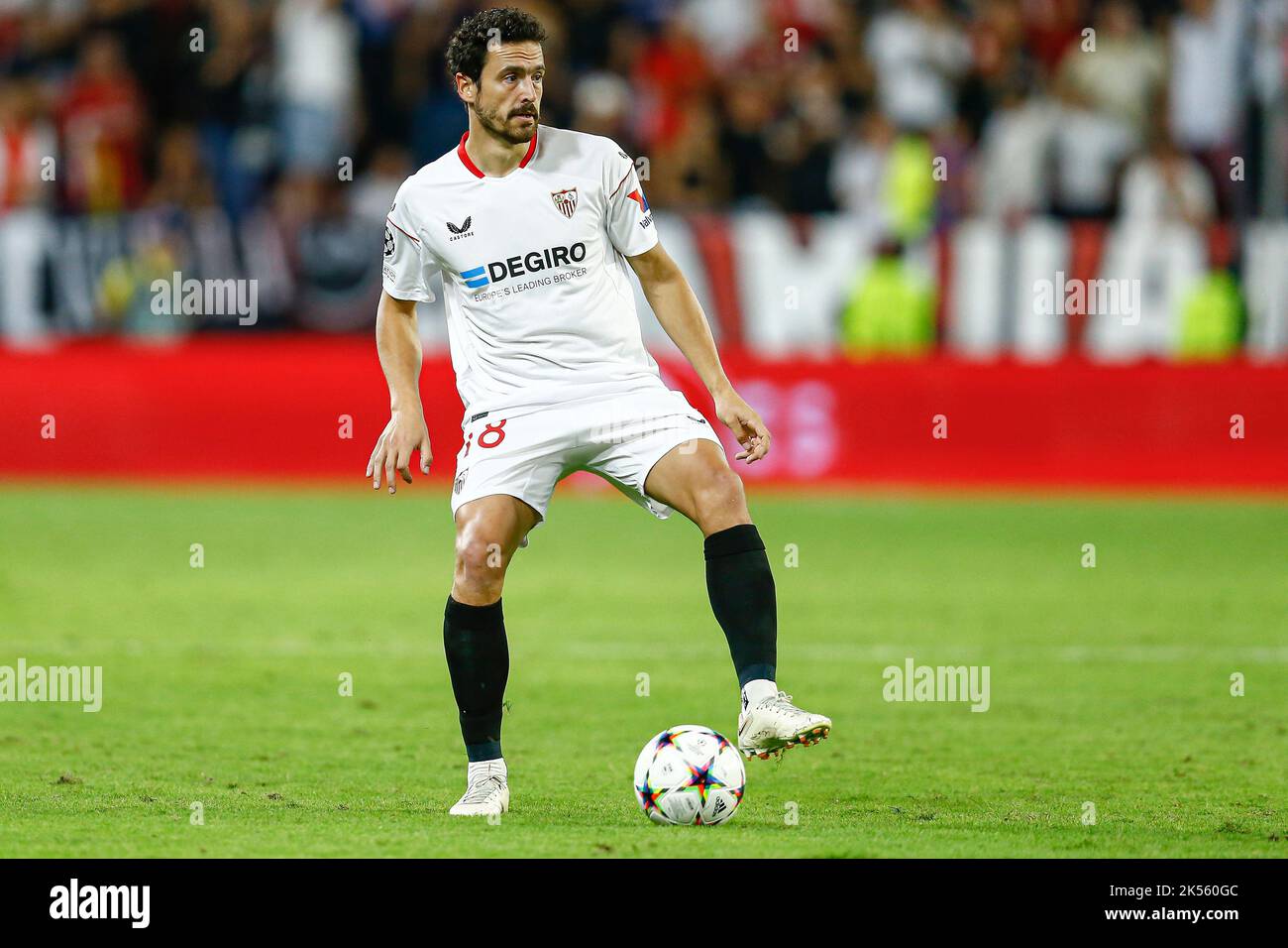 Sevilla, Spain. October 05, 2022, Thomas Delaney of Sevilla FC during ...