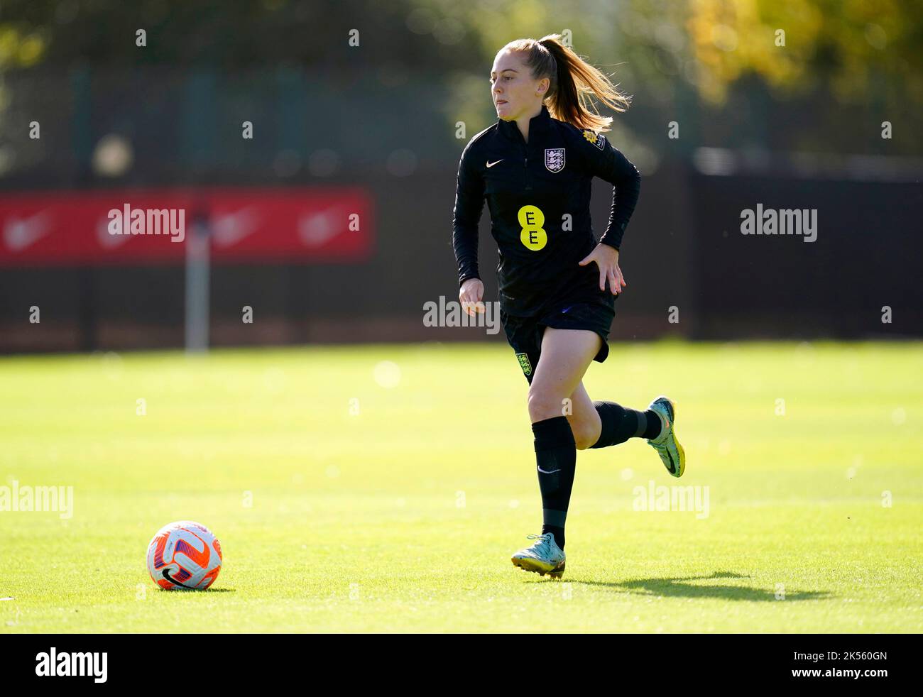 England's Keira Walsh during a media session at The Lensbury Resort ...