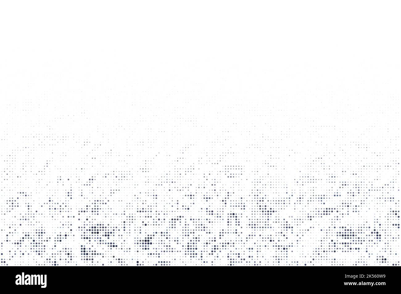 Abstract black and gray halftone pattern on white background. Dotted ...