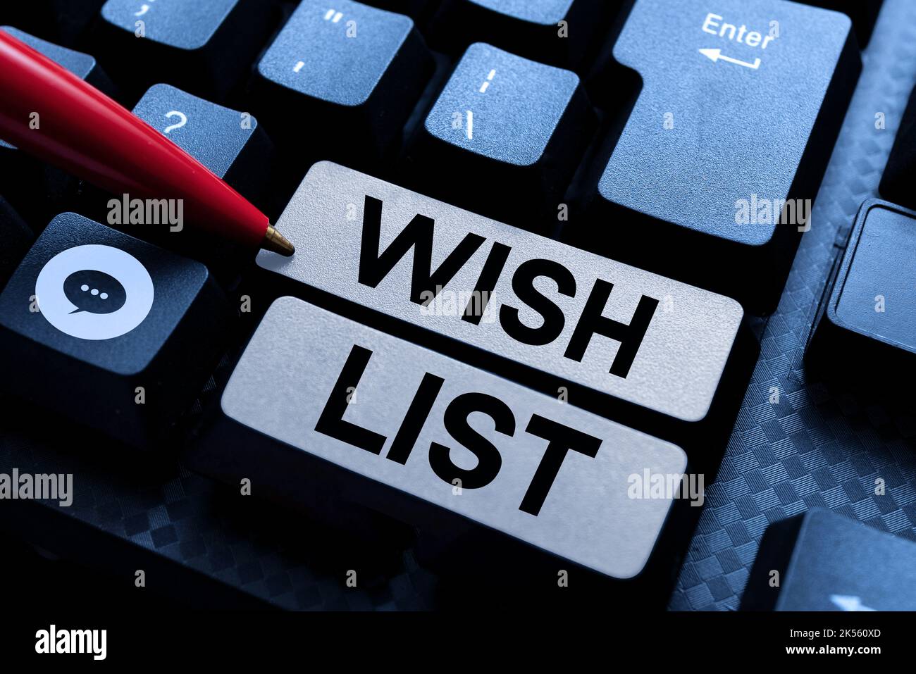 Conceptual caption Wish List, Conceptual photo List of desired but ...