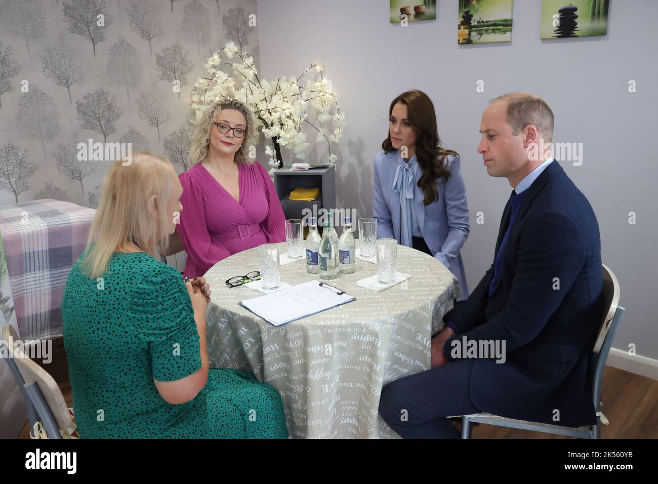 The Prince and Princess of Wales with (left to right) Martina McIlkenny ...