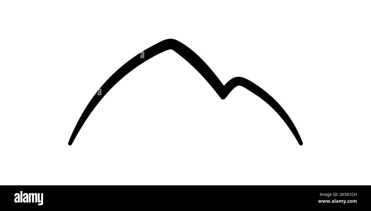 Landscape line icon mountains Black and White Stock Photos & Images - Alamy