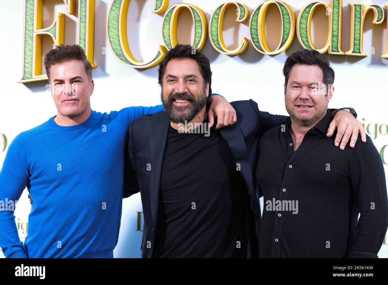 Madrid, Spain. 06th Oct, 2022. (L-R) Will Speck, Javier Bardem and Josh ...