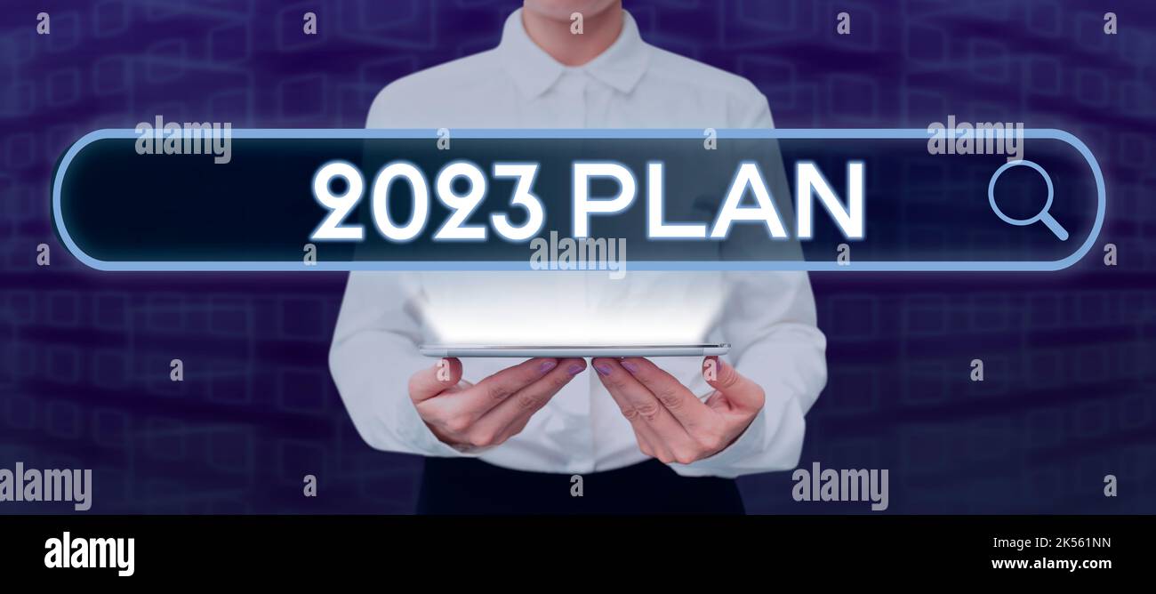 Handwriting text 2023 Plan, Business showcase setting up your goals and ...