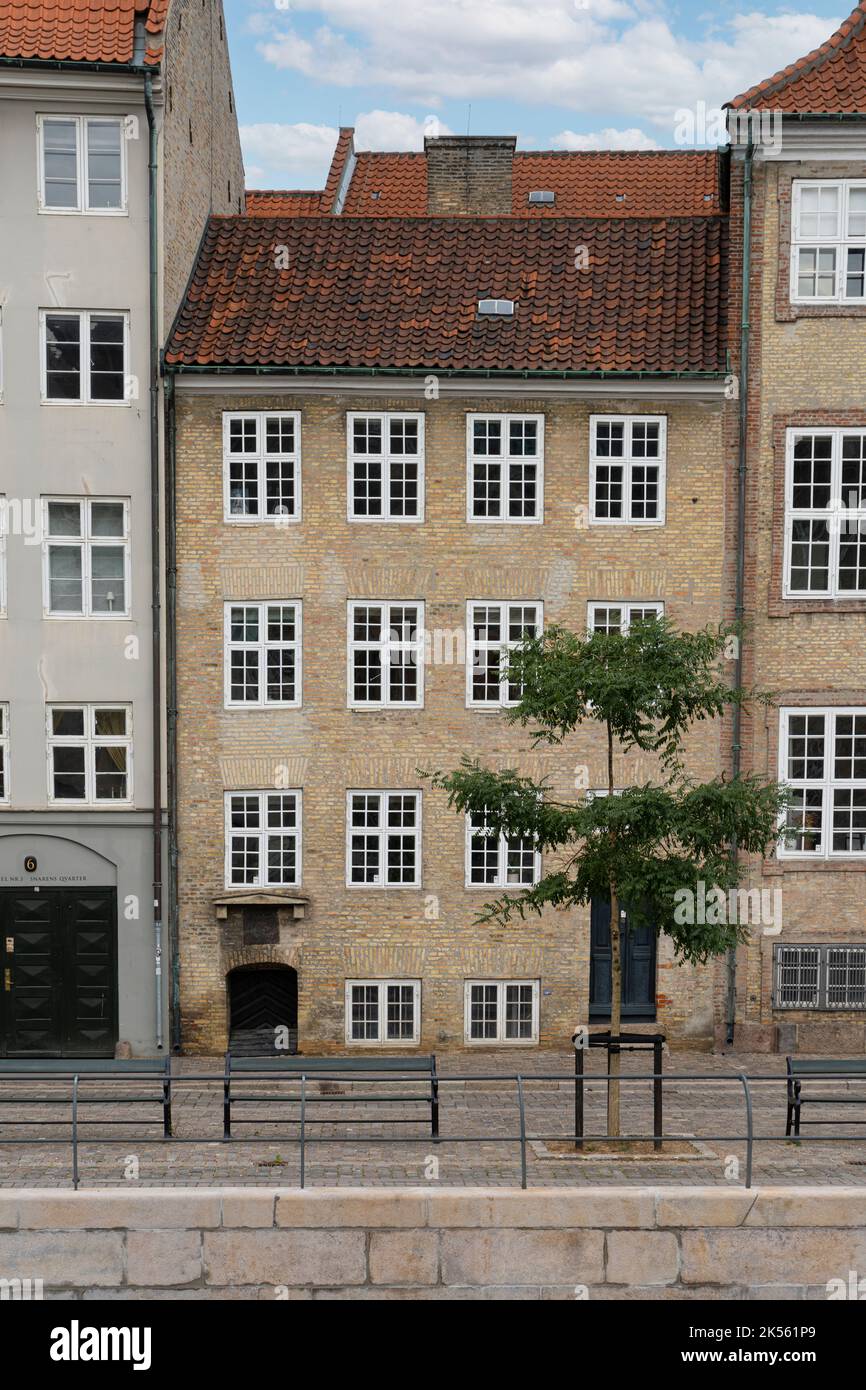 Copenhagen, Denmark. October 2022. A view of the typical house facades ...