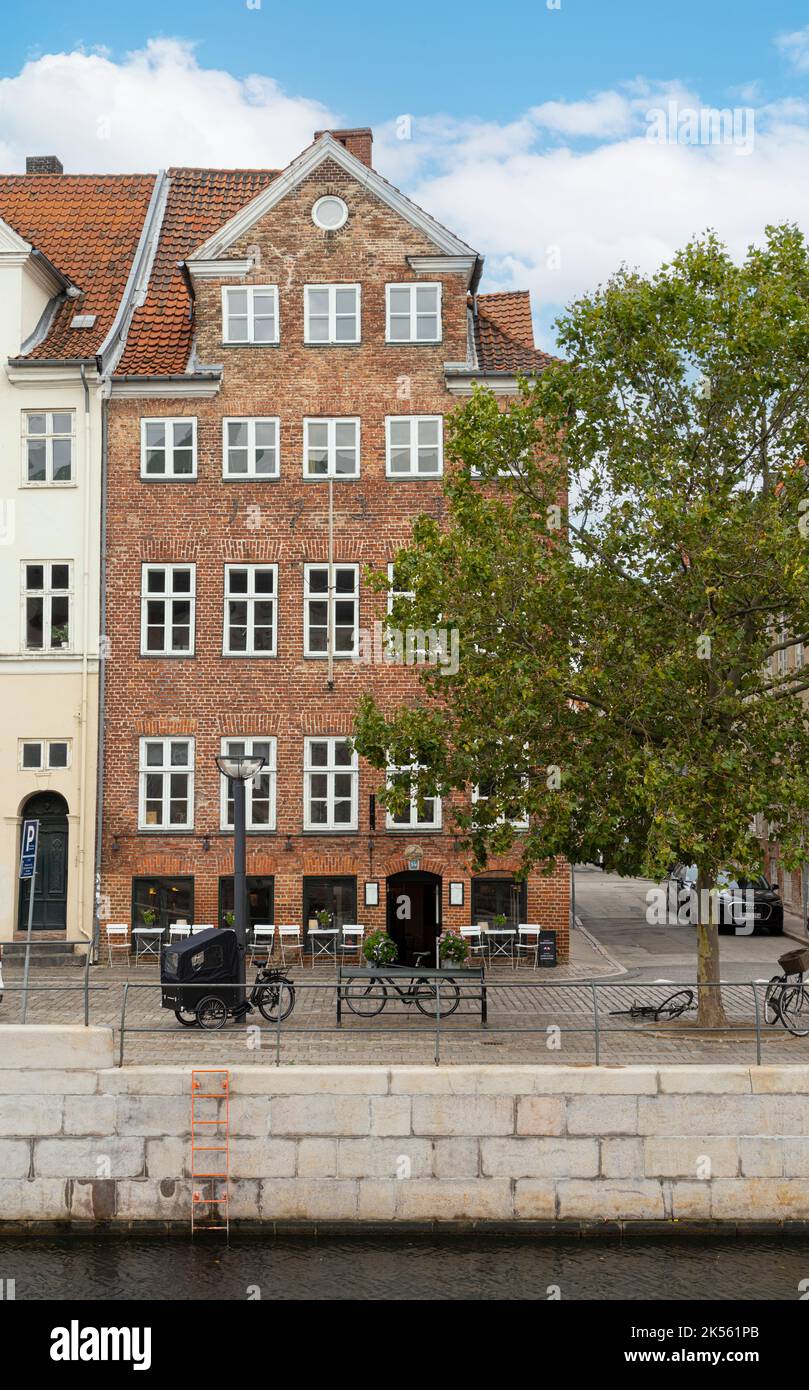 Copenhagen, Denmark. October 2022. A view of the typical house facades ...