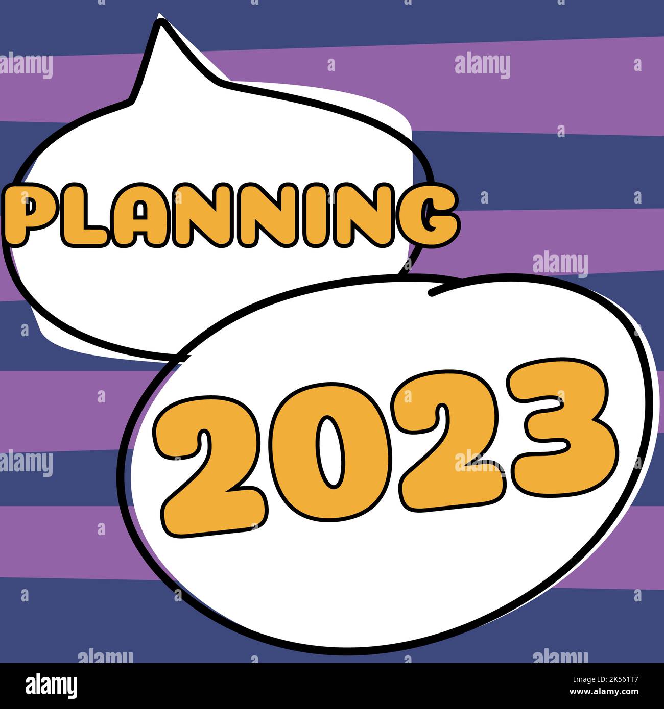 Handwriting text Planning 2023, Conceptual photo Begin with end in the ...