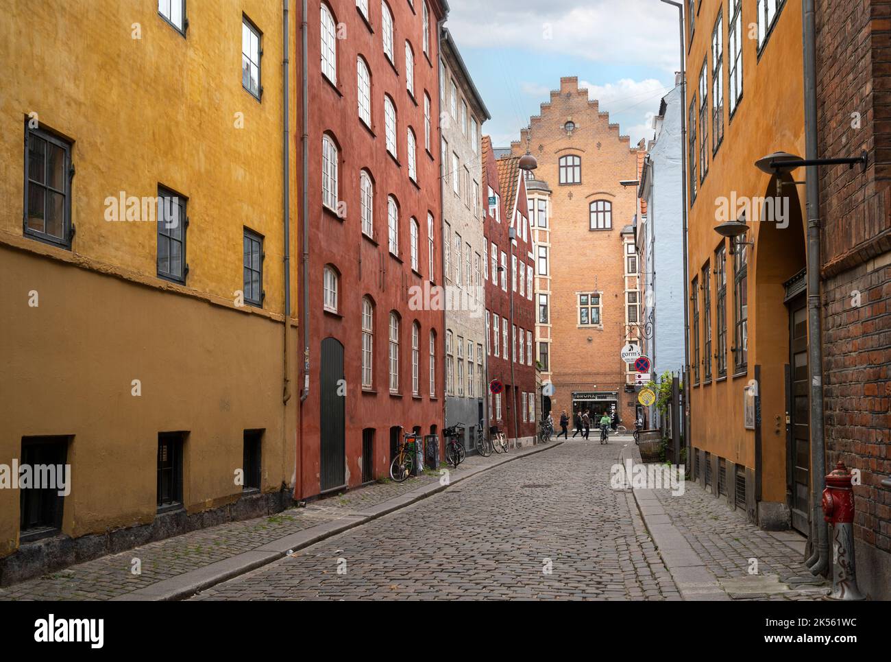 Copenhagen, Denmark. October 2022. A view of the typical house facades ...