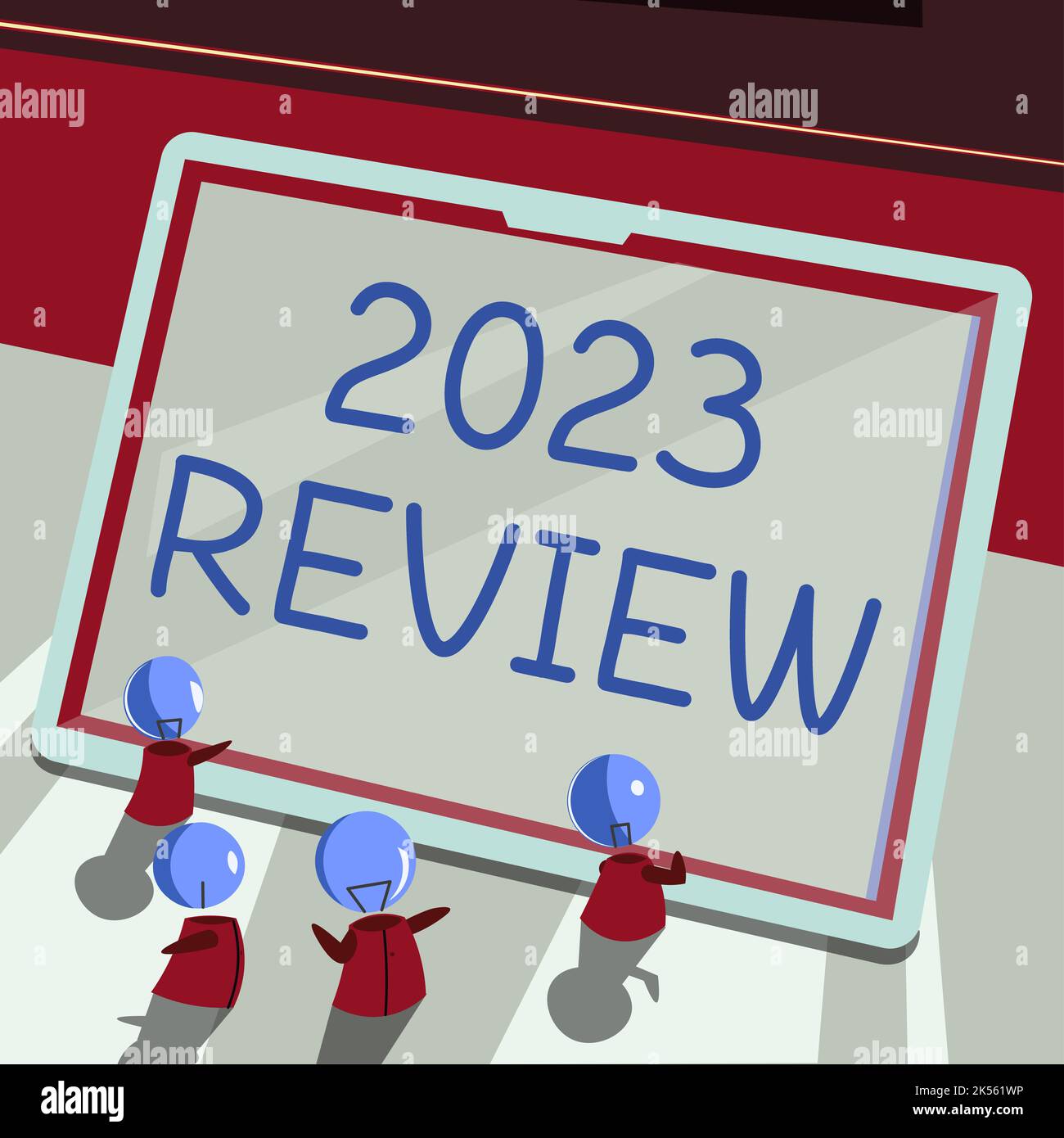 Hand writing sign 2023 Review, Business concept seeing important events ...
