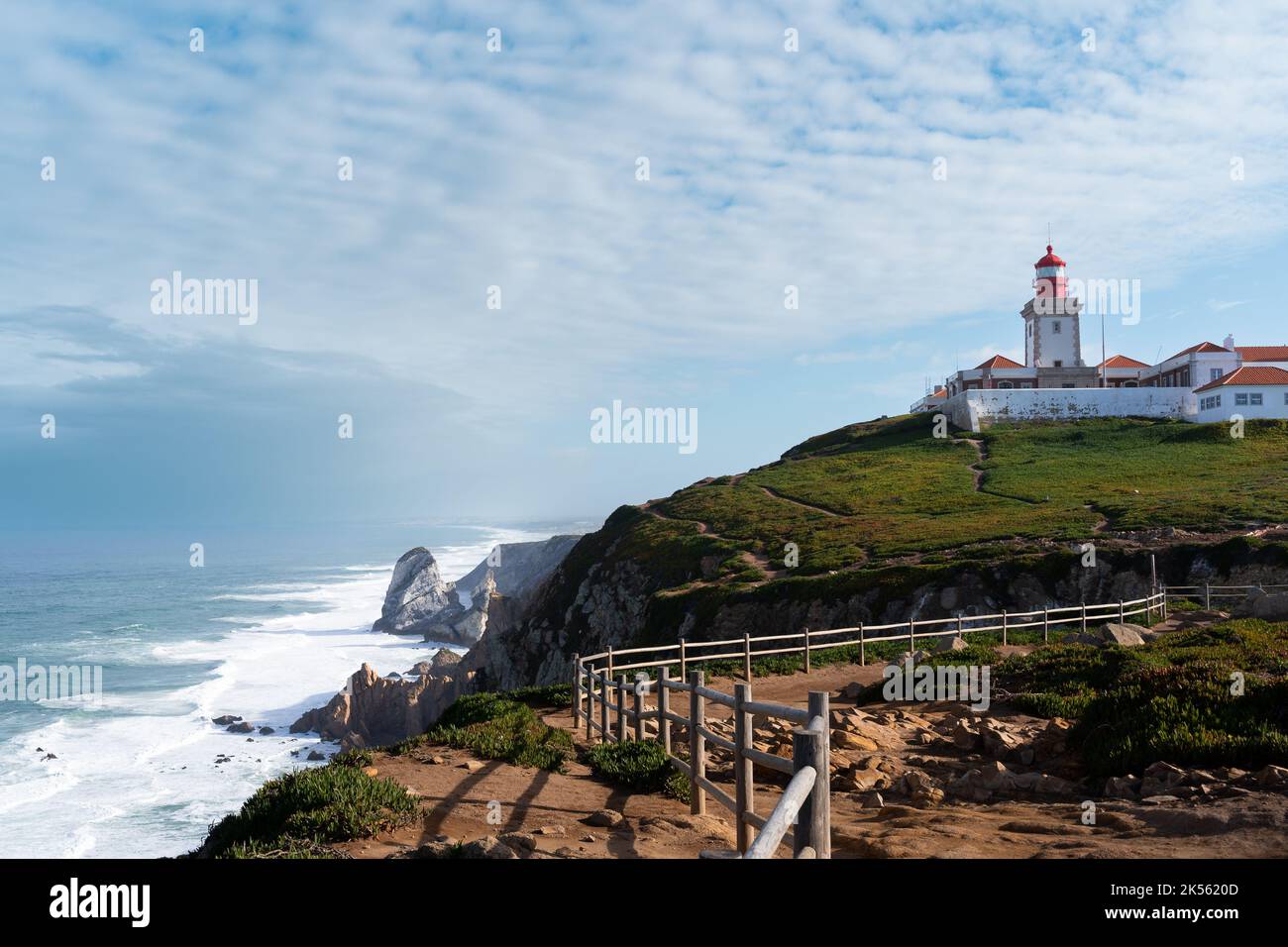 Cabo da Roca Coast line with lighthouse Stock Photo - Alamy