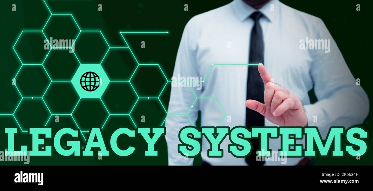 Inspiration showing sign Legacy Systems, Business showcase book or ...