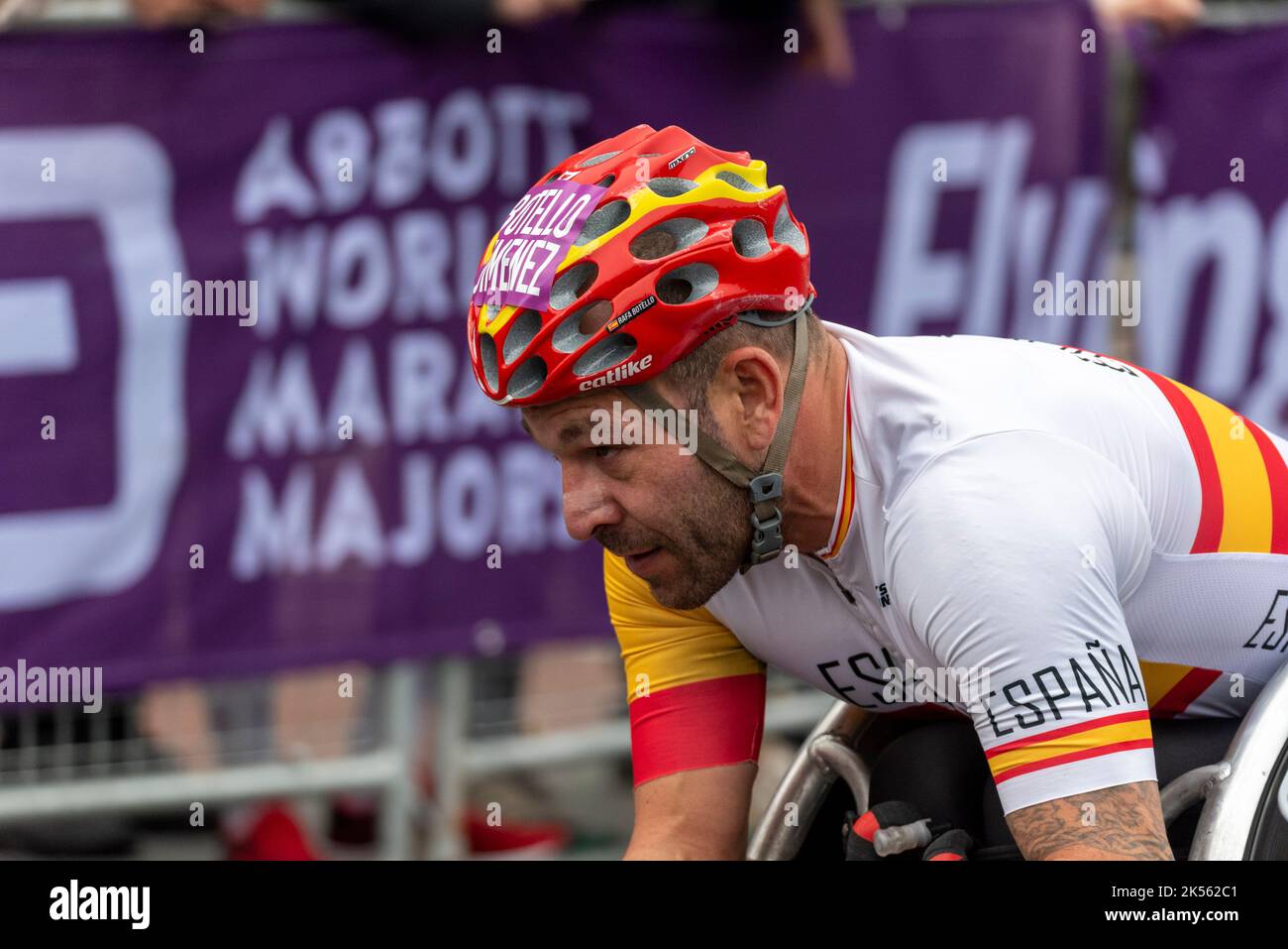 Rafael Botello Jimenez wheelchair athlete racing in the TCS 2022 London ...