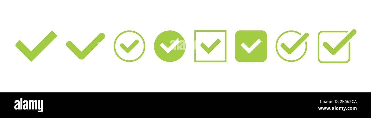 Check mark icon simple flat design Stock Vector Image & Art - Alamy