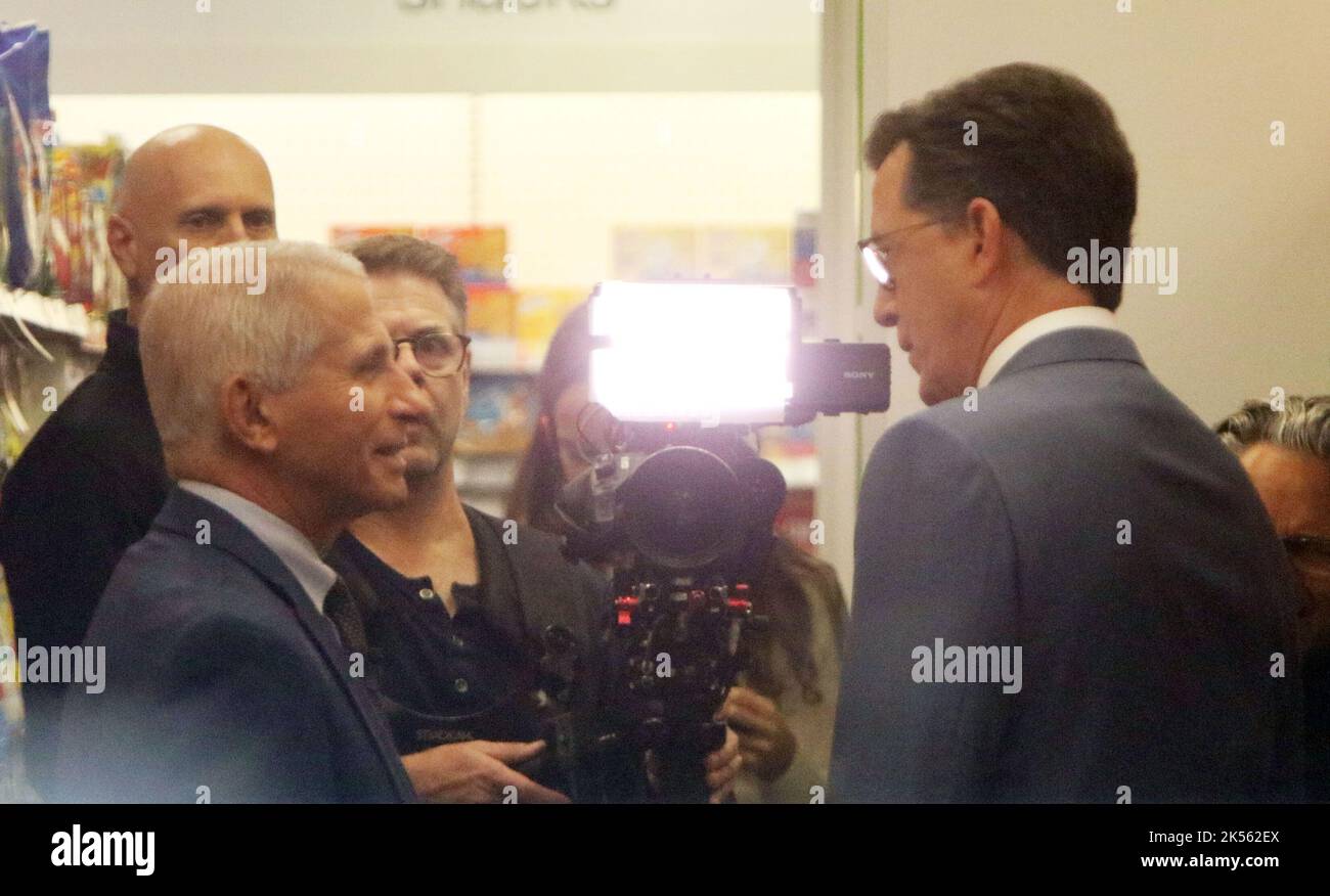 Dr. Anthony Fauci Filming With Stephen Colbert For The Late Show ...