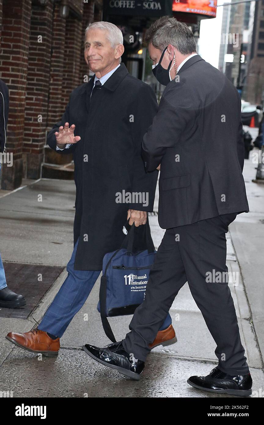 Dr. Anthony Fauci Filming With Stephen Colbert For The Late Show ...
