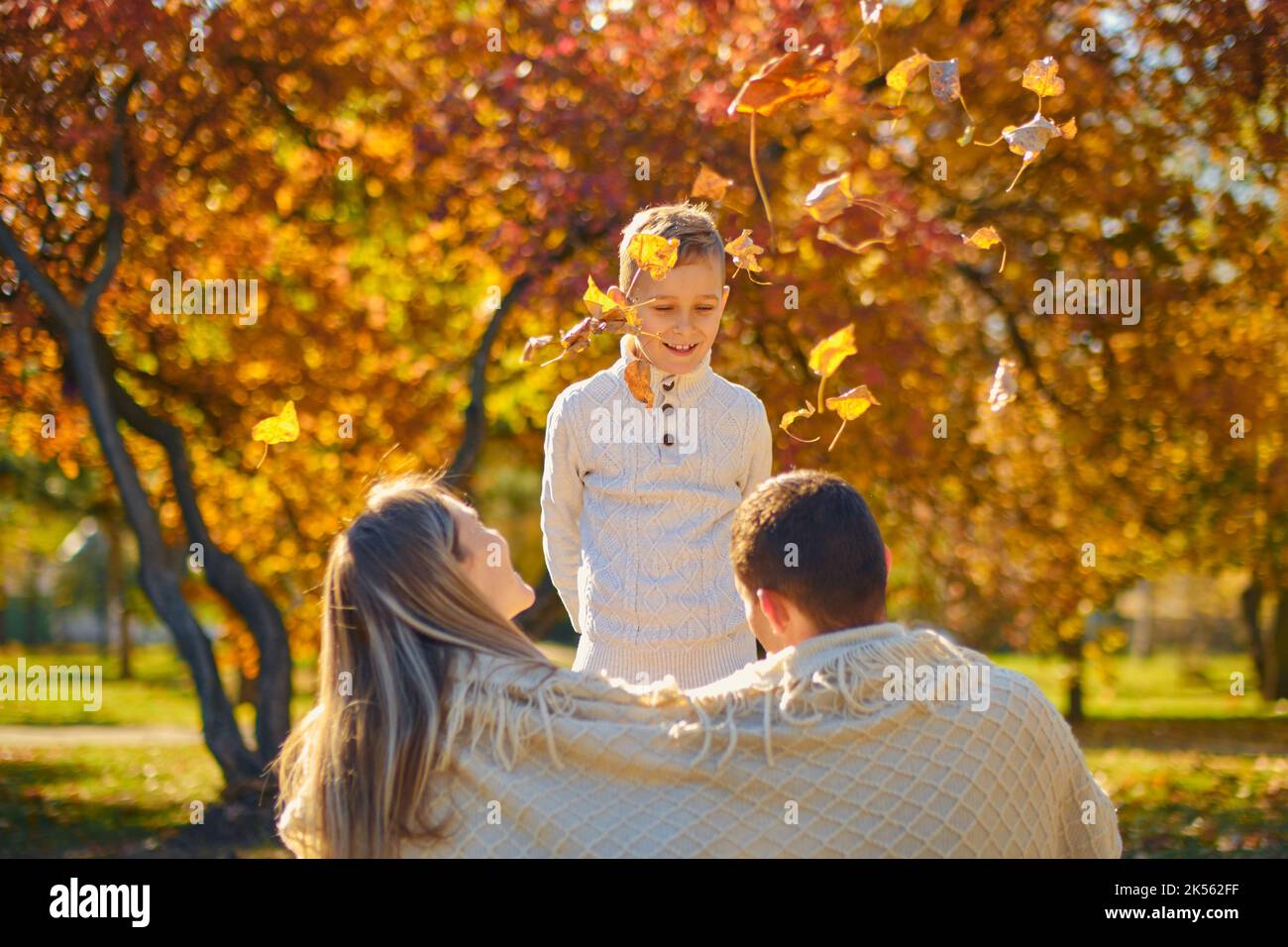 Young family, parents with their son are resting Stock Photo - Alamy