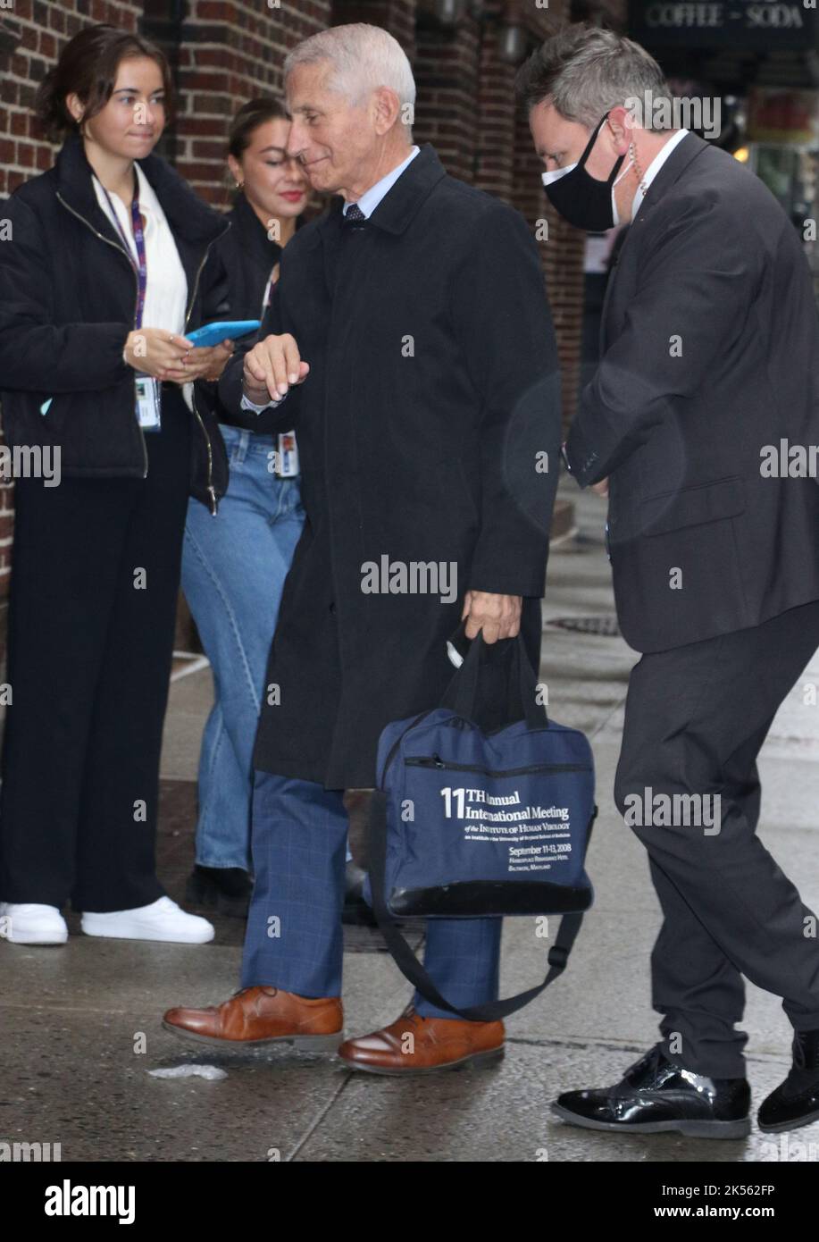 Dr. Anthony Fauci Filming With Stephen Colbert For The Late Show ...