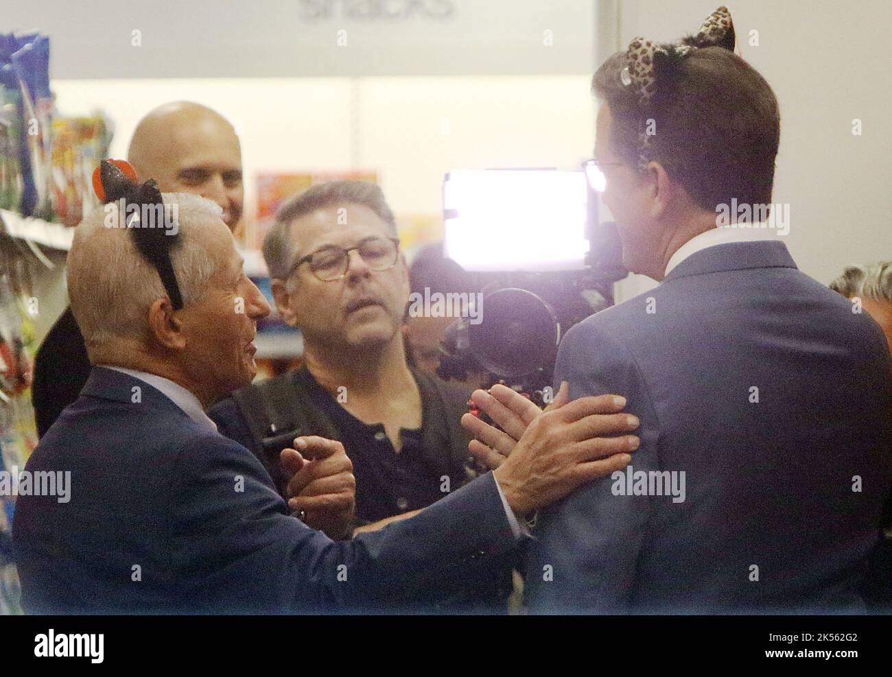 Dr. Anthony Fauci Filming With Stephen Colbert For The Late Show ...