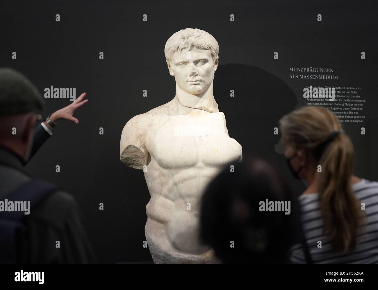 PRODUCTION - 06 October 2022, Hamburg: A statue of Augustus, on loan ...