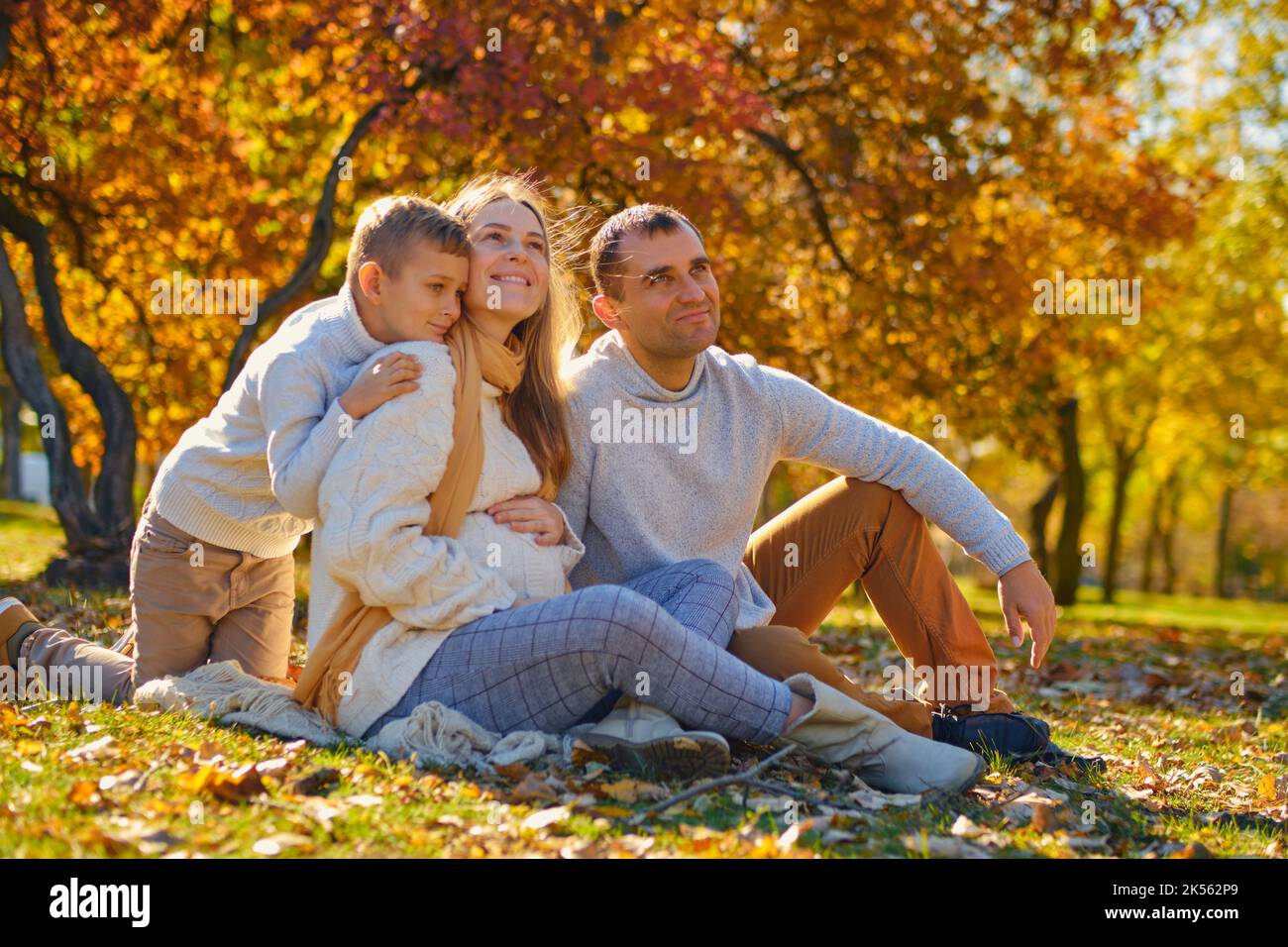 Young family, parents with their son are resting Stock Photo - Alamy