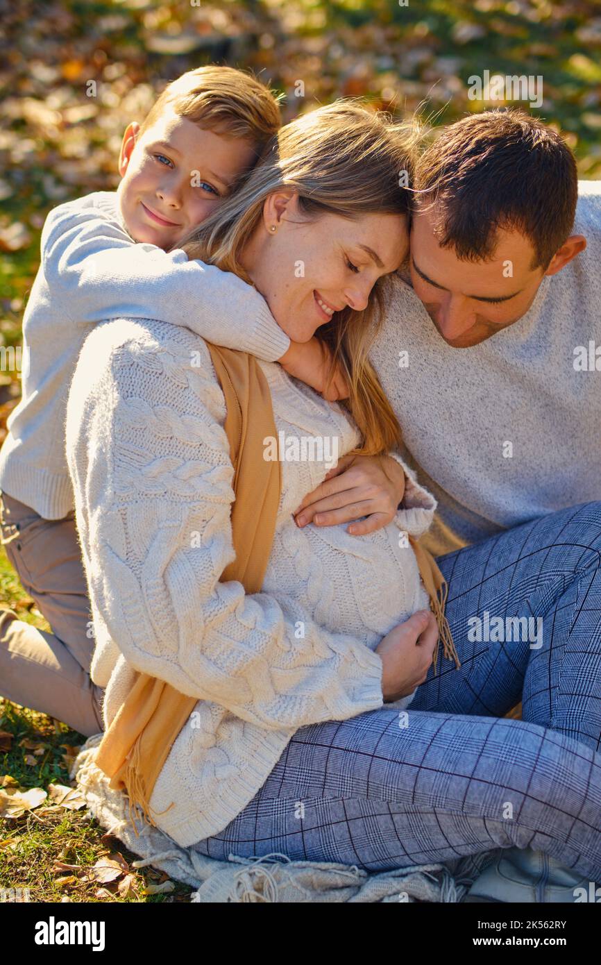 Young family, parents with their son are resting Stock Photo - Alamy