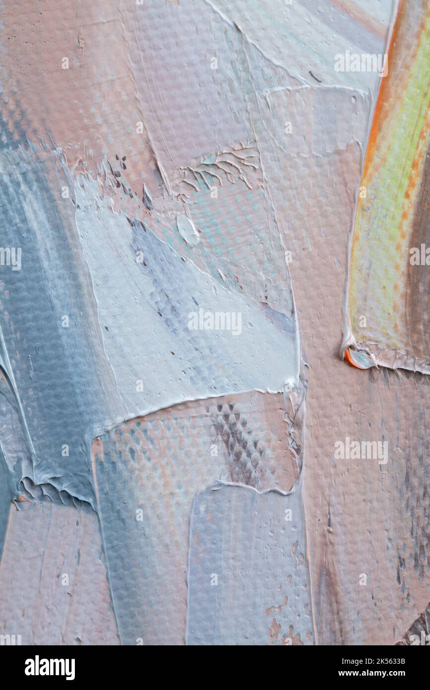 Abstract art background. oil on canvas. Rough brushstrokes of paint ...