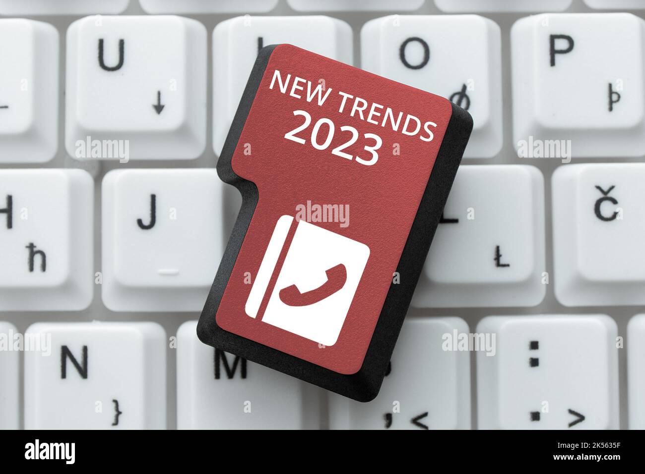 Text caption presenting New Trends 2023, Business concept general ...