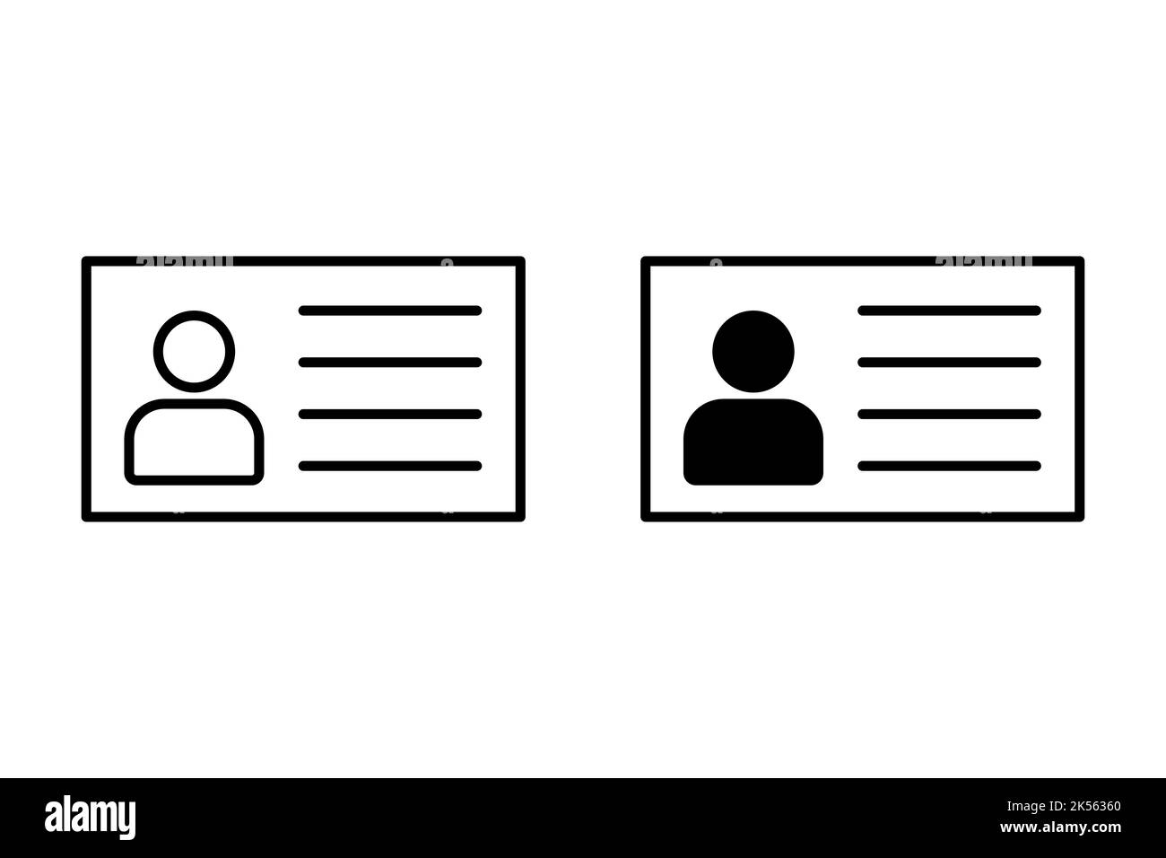 Id card document icon set Stock Vector Image & Art - Alamy