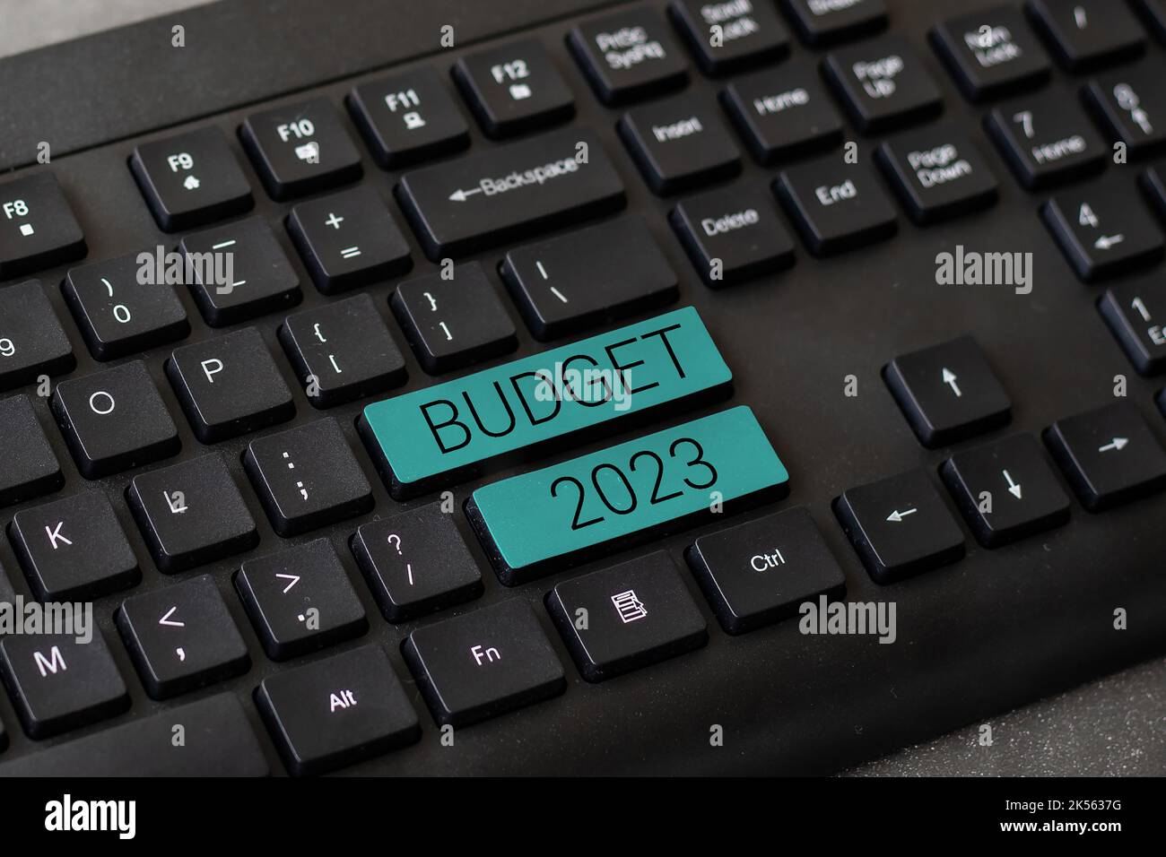 Text sign showing Budget 2023, Internet Concept estimate of income and ...