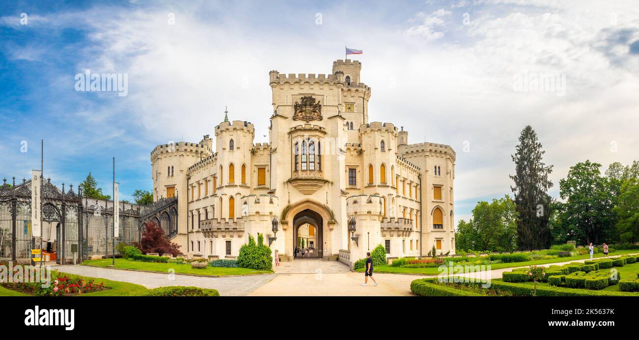 Hluboka Castle, historic chateau in Hluboka nad Vltavou in South ...