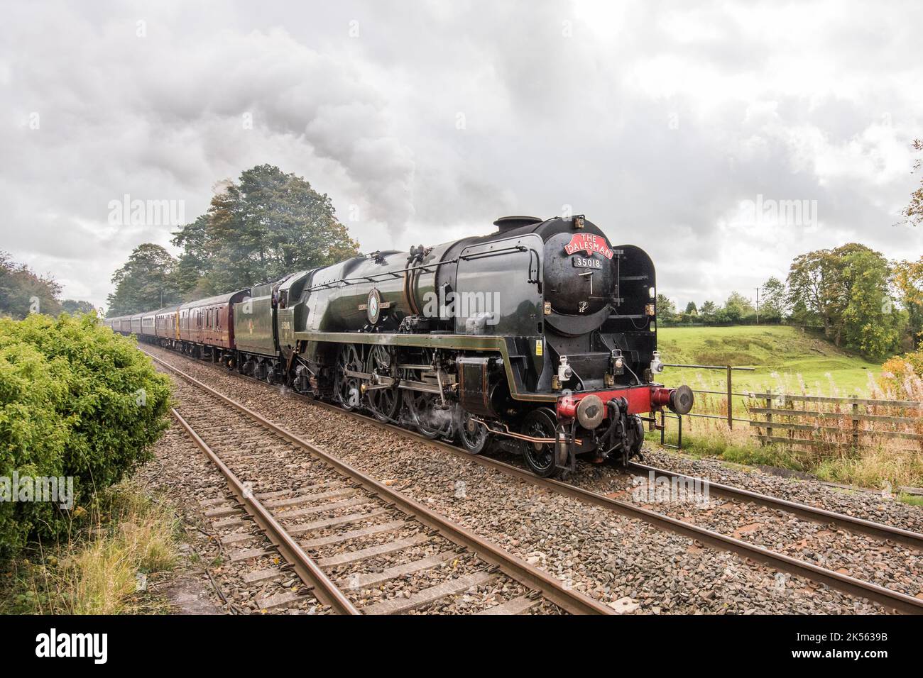 British India Line, preserved steam locomotive, passes through Long ...