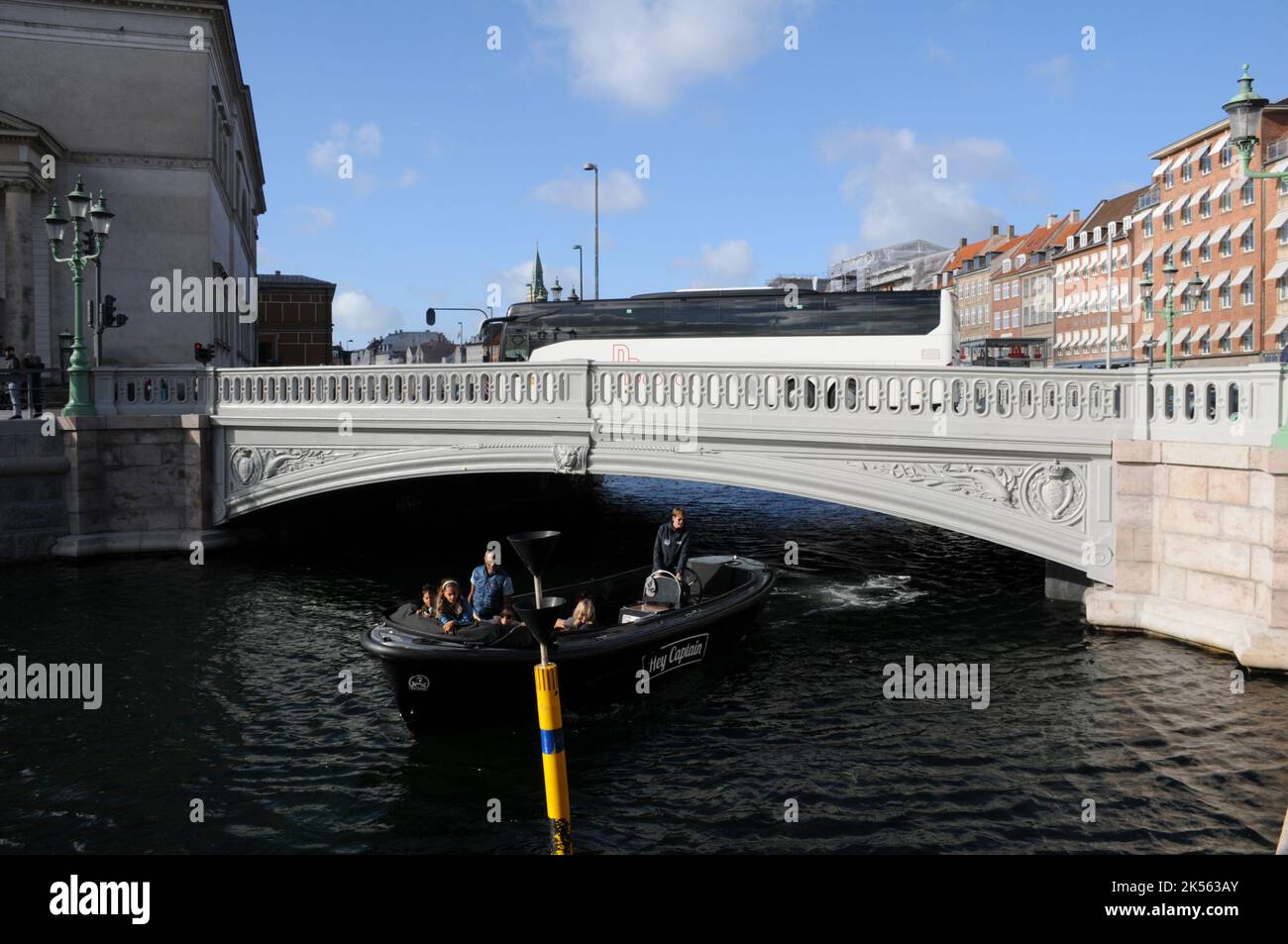 Copenhagen -Denmark -16 October 2022- People on hojbro bridge in danish ...
