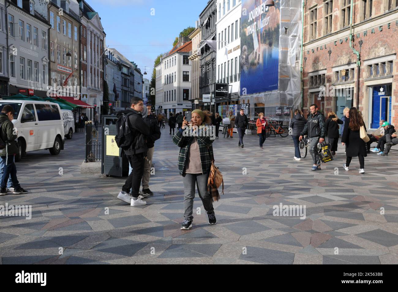 Copenhagen -Denmark 06 October 2022-People use iphones and smartphone ...