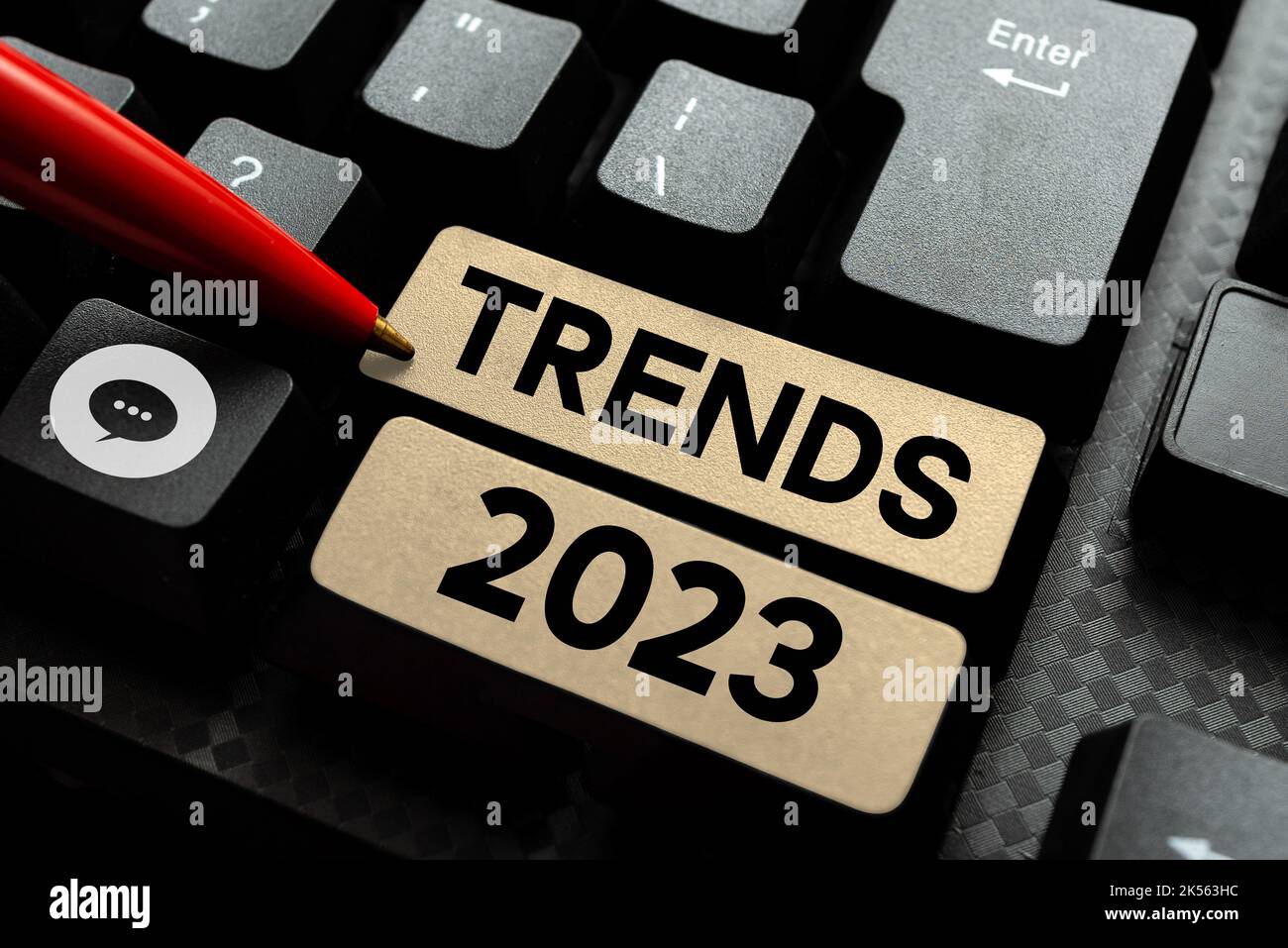 Text showing inspiration Trends 2023, Business approach Upcoming year ...