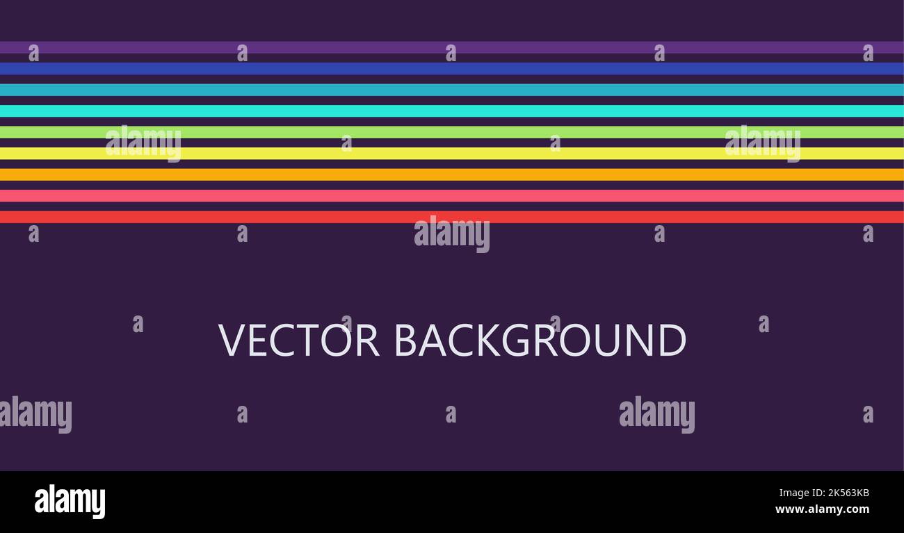 Colorful rainbow stripes background banner design. Vector illustration ...