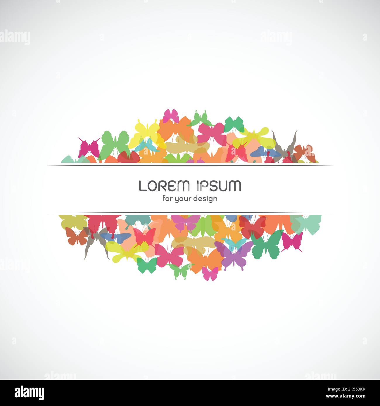 Vector of colorful butterflies banners design isolated on white ...