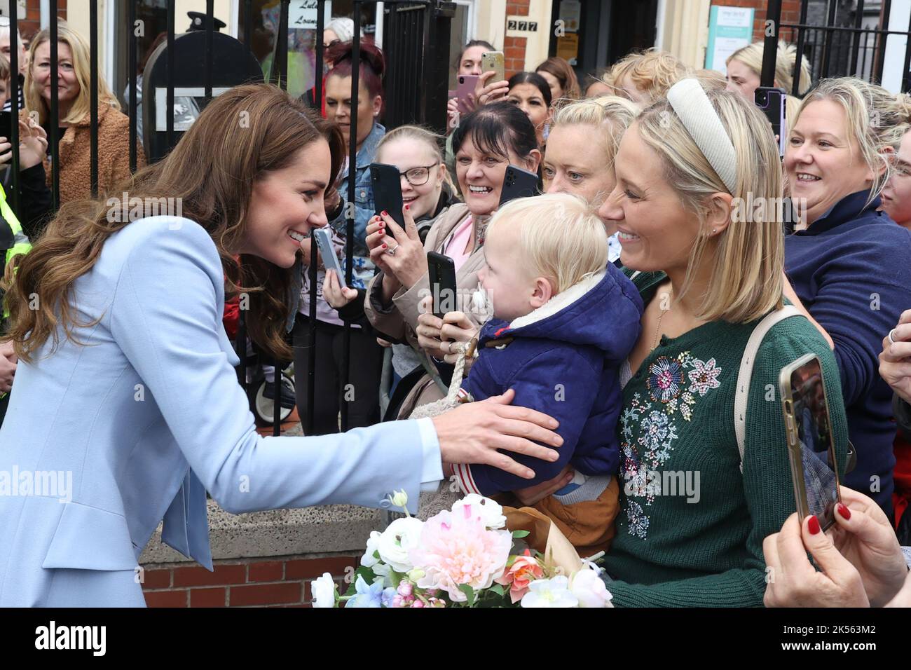 The Princess of Wales meeting 1-year-old Barney Barr and his mother ...