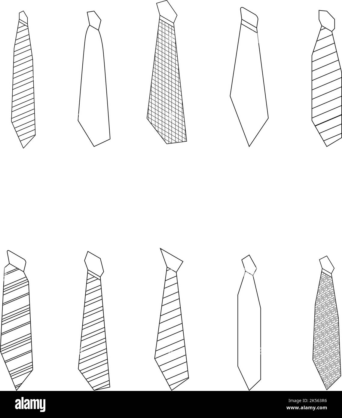 Tie suit icon set. Isometric set of tie suit vector icons outline ...