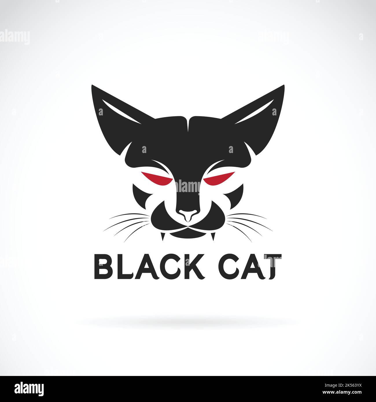 Vector of a cat face design on white background. Pet Animal. Vector. Easy editable layered ...