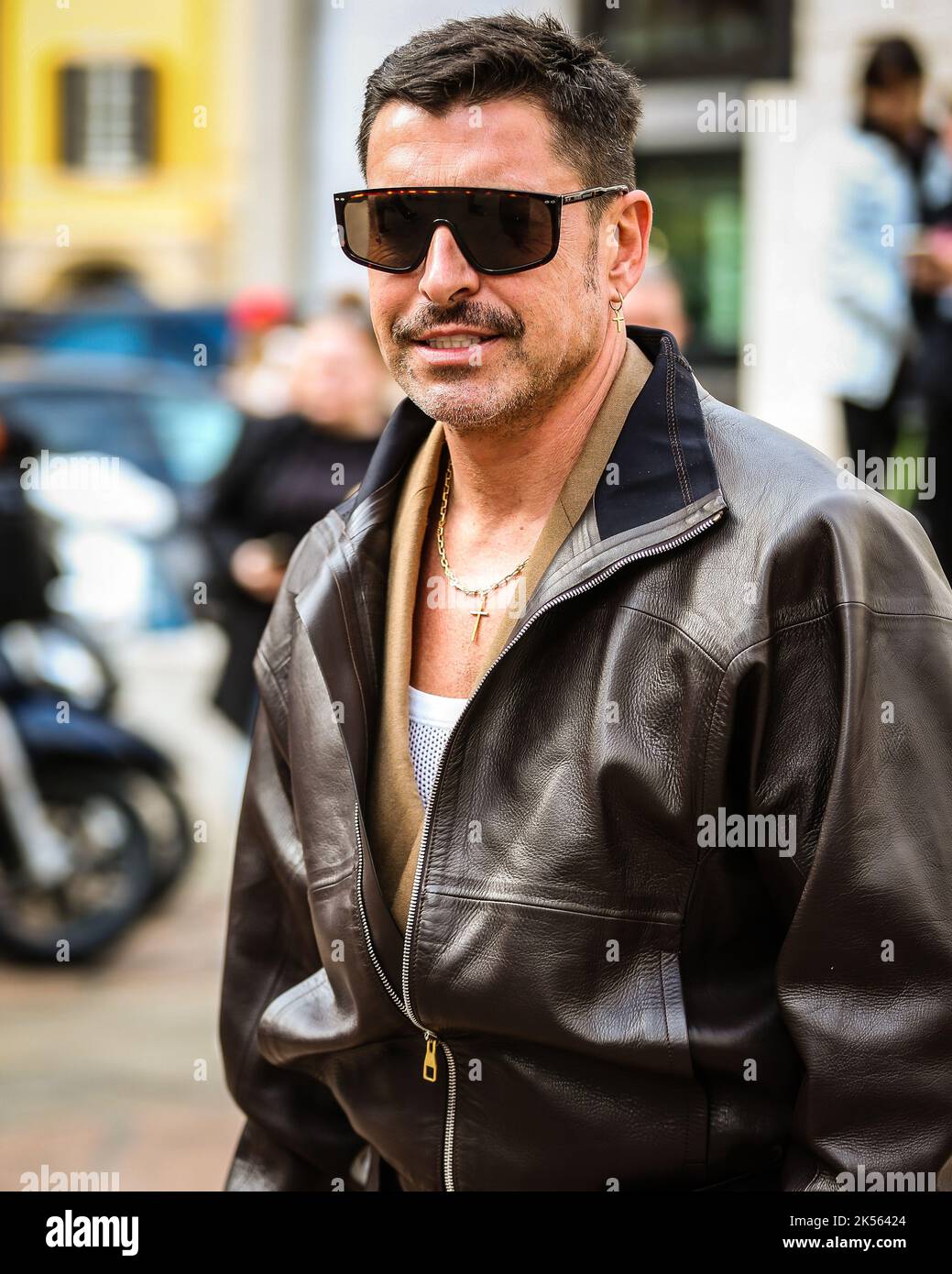 MILAN, Italy- September 22 2022: Alex Badia on the street in Milan ...