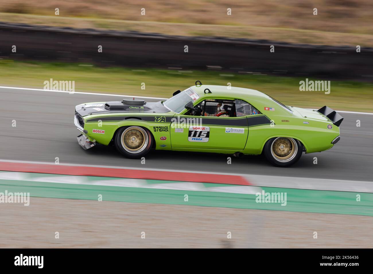 The 1970's Dodge Challenger at the Classic GP Assen TT Circuit Stock ...