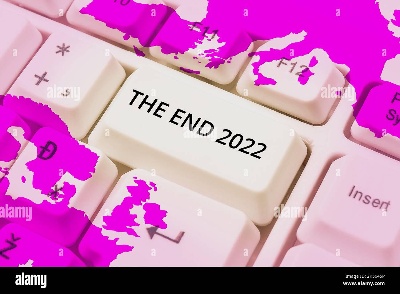 Sign displaying The End 2022, Concept meaning Happy new year final days ...