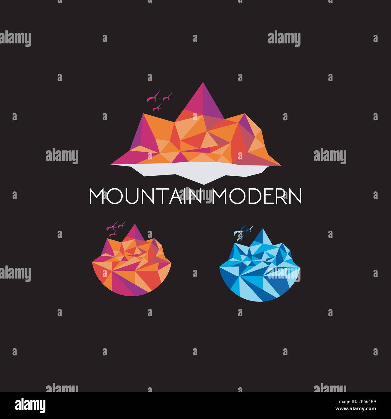 MOUNTAIN MODERN / logo design inspiration Stock Vector Image & Art - Alamy